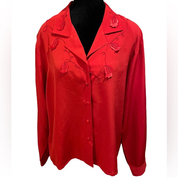 BonWorth | Tops | Bonworth Vintage Red Romantic Cottagecore Whimsygoth ...